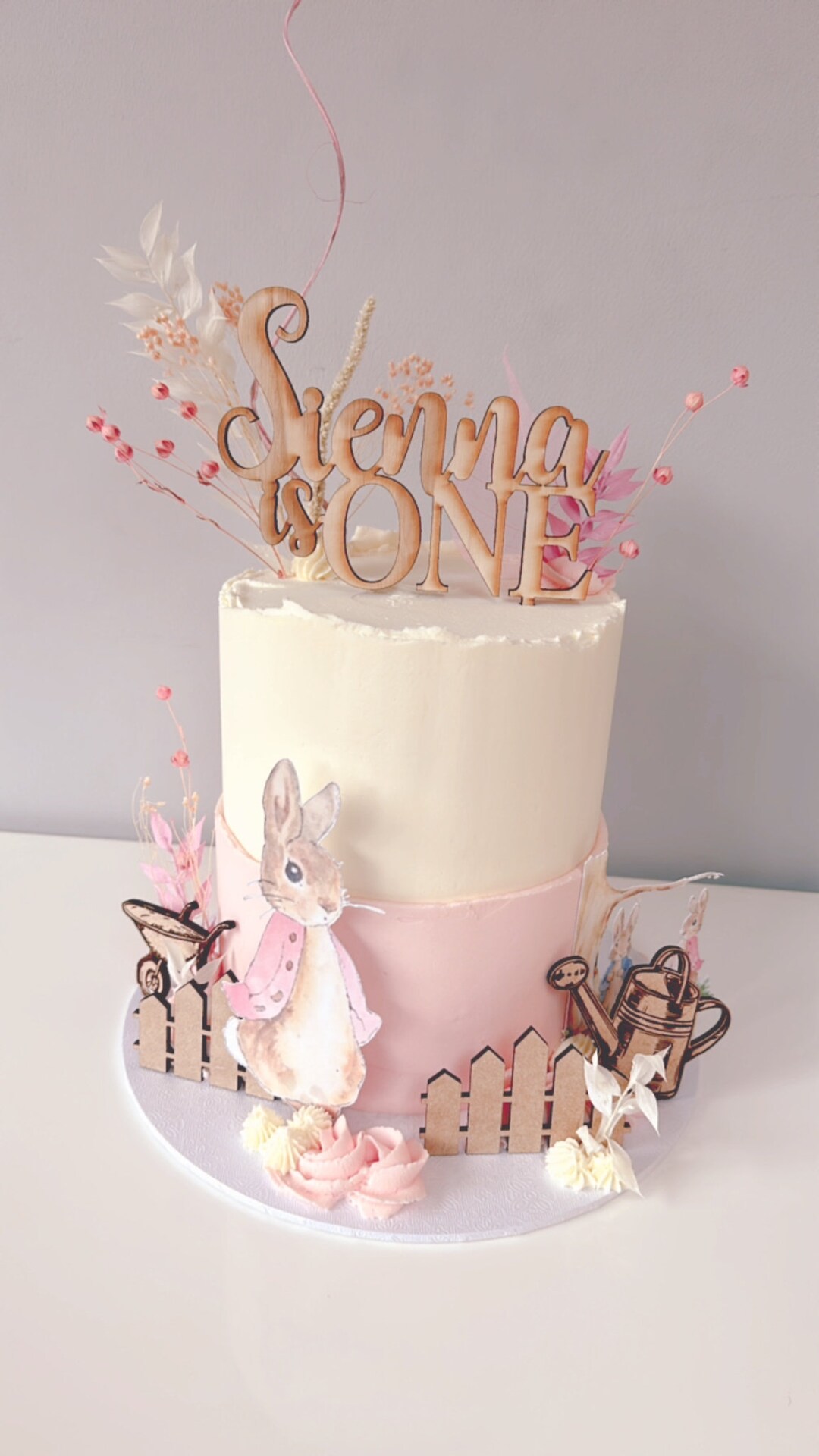 Peter Rabbit Cake Set Wooden Peter Rabbit Cake Topper Flopsy Bunny Cake ...