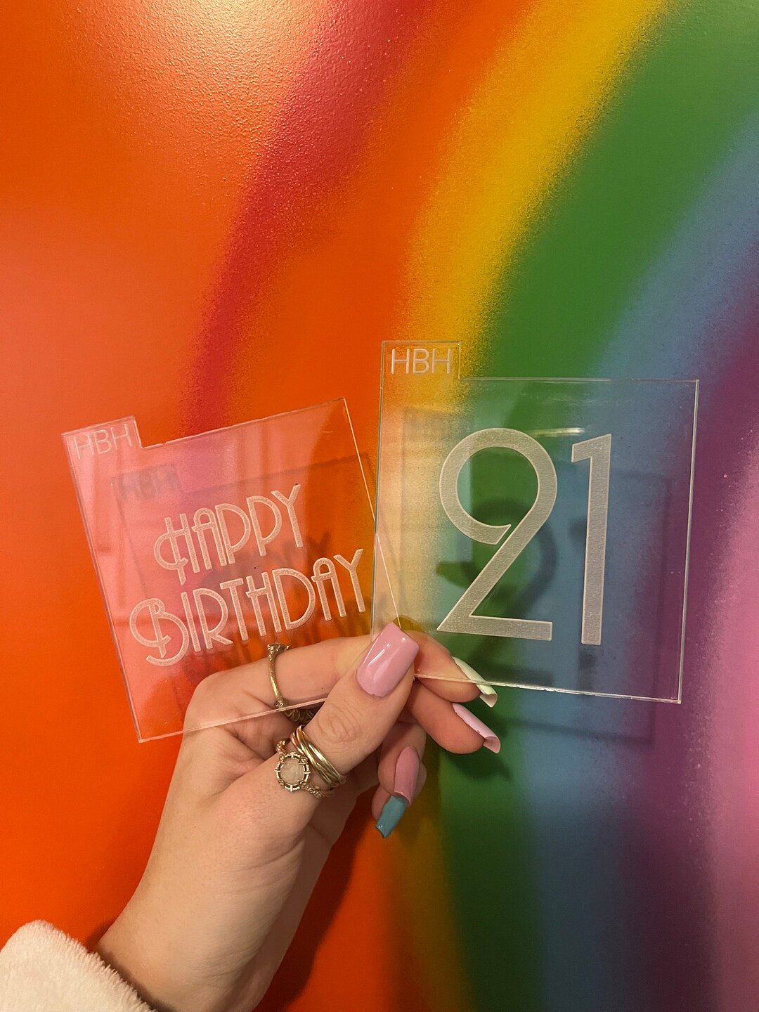 Gatsby Theme 1920s Style Happy Birthday Cookie Stamp Fondant Stamp ...