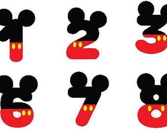 Mickey Mouse Printable Numbers