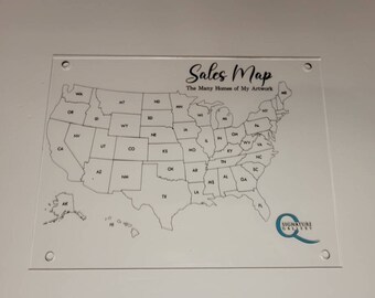Acrylic Sales Map - Etsy