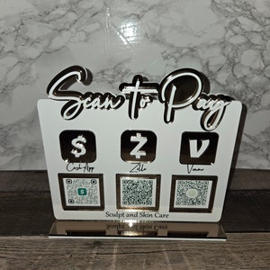 Scan to Pay Acrylic Sign - Etsy