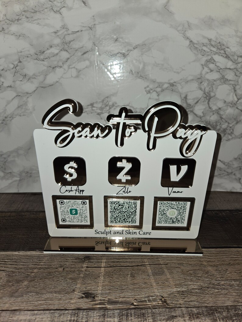 Scan to Pay Acrylic Sign - Etsy