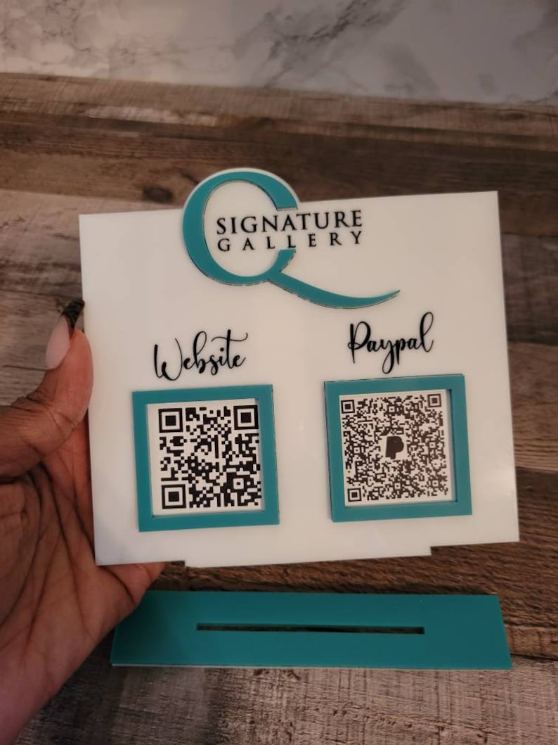 QR Code Sign With Logo - Etsy