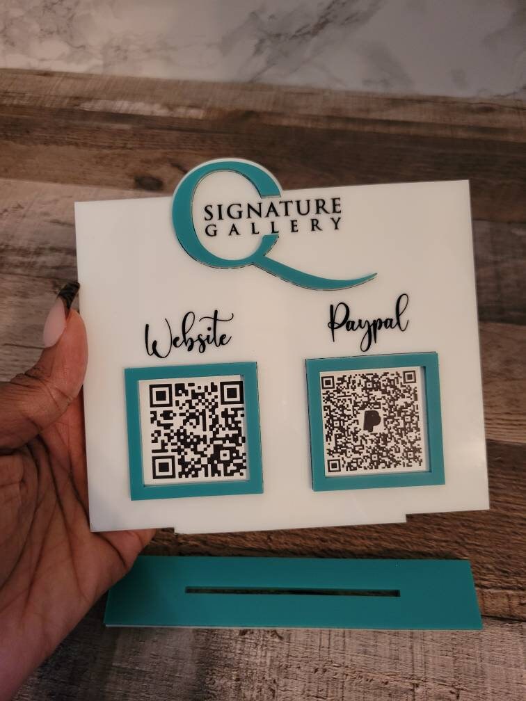 QR Code Sign With Logo - Etsy