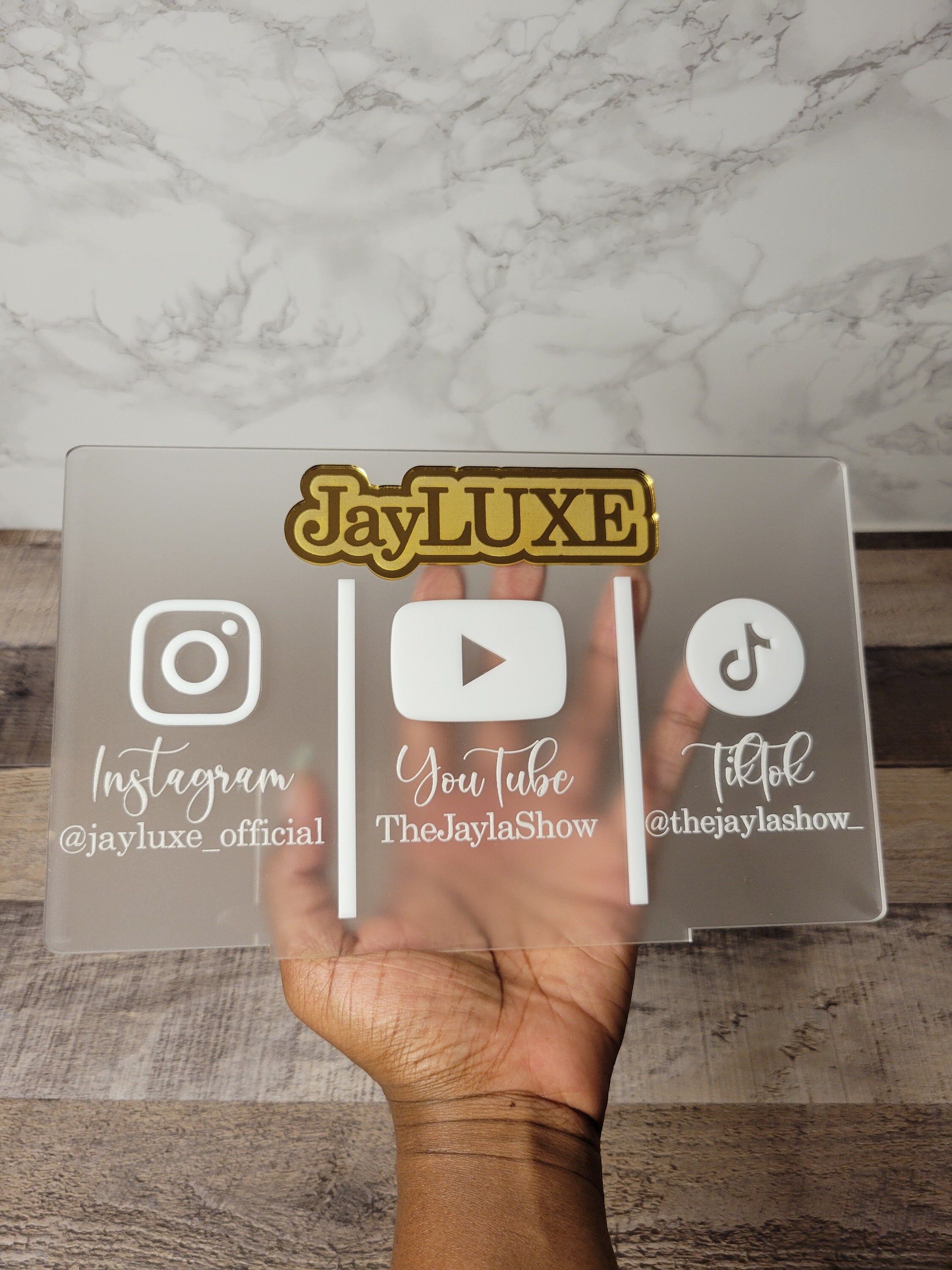 Frosted Acrylic Social Media Sign - Etsy