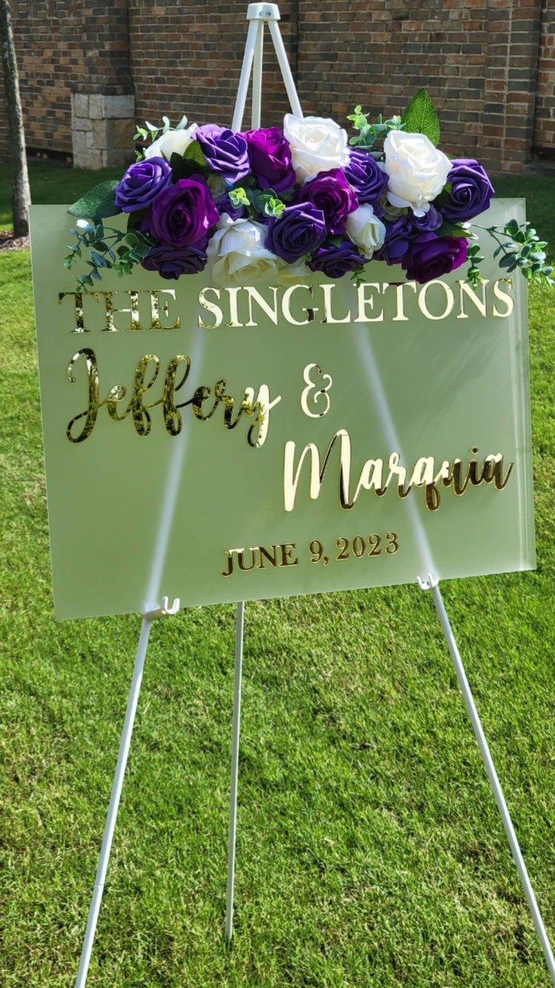 Frosted Acrylic Wedding Sign - Etsy