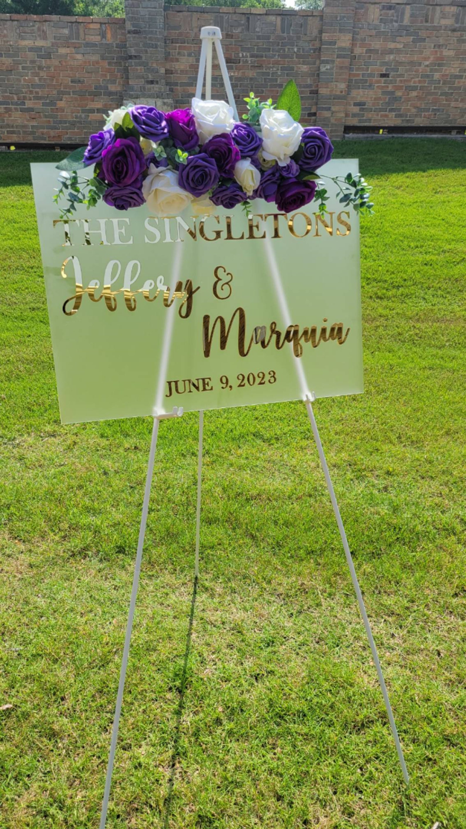 Frosted Acrylic Wedding Sign - Etsy