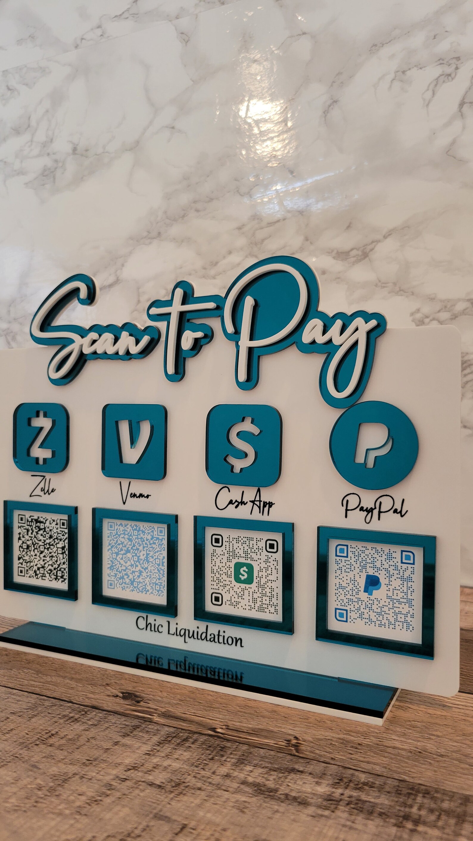 Scan to Pay Acrylic Sign - Etsy