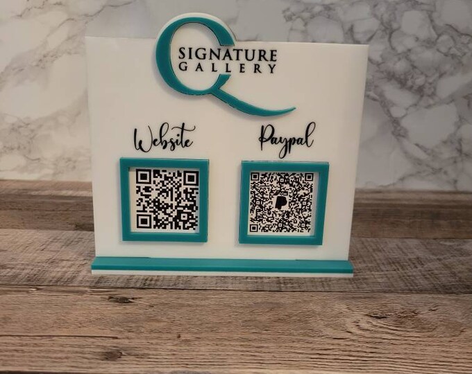 QR Code Sign With Logo - Etsy