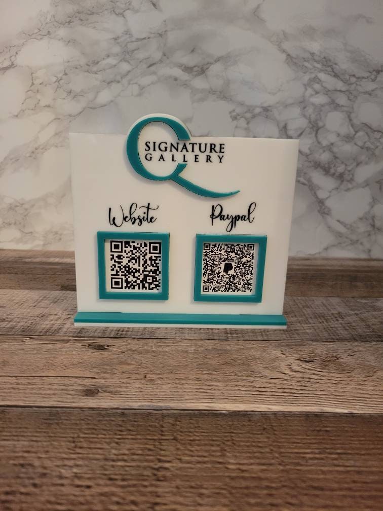 QR Code Sign With Logo - Etsy