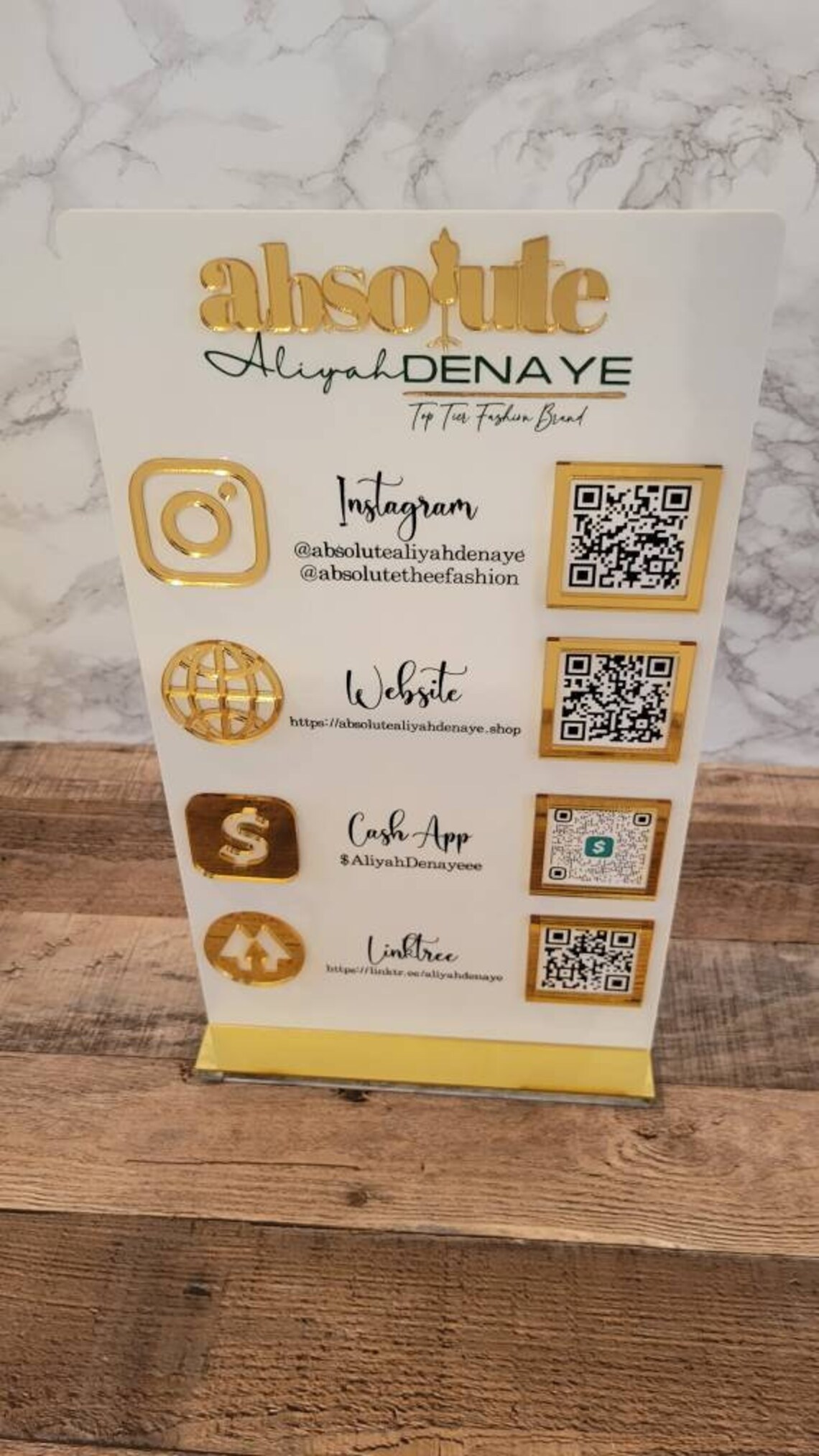 Large Social Media Sign With Icons and QR Codes - Etsy