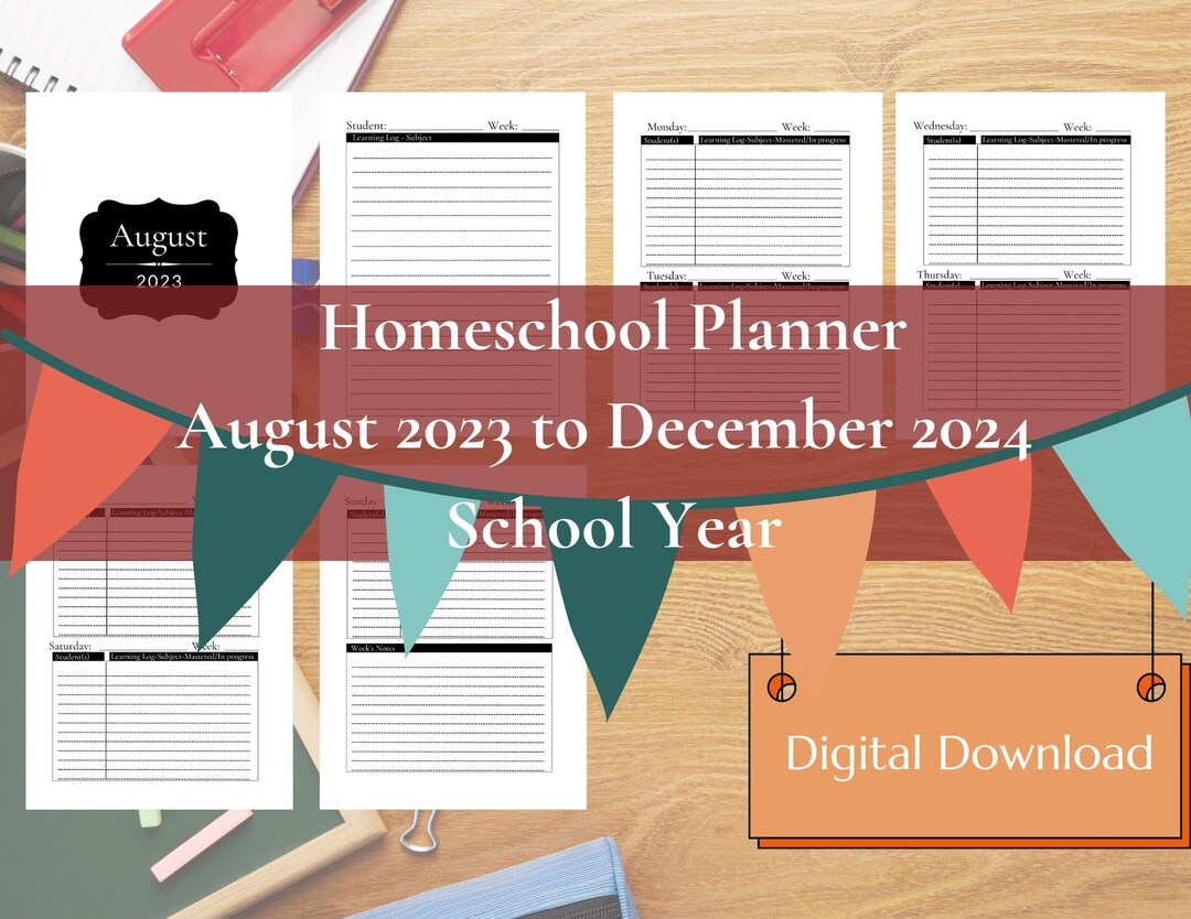 Online Homeschool Planner, Example Tech Trep Academy or Other, Calendar ...