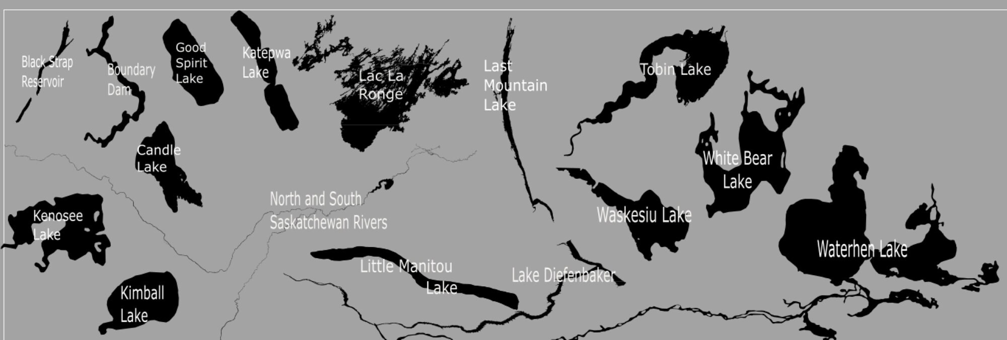 16 Saskatchewan Lake and River Maps Silhouette Outline Border Boundary ...
