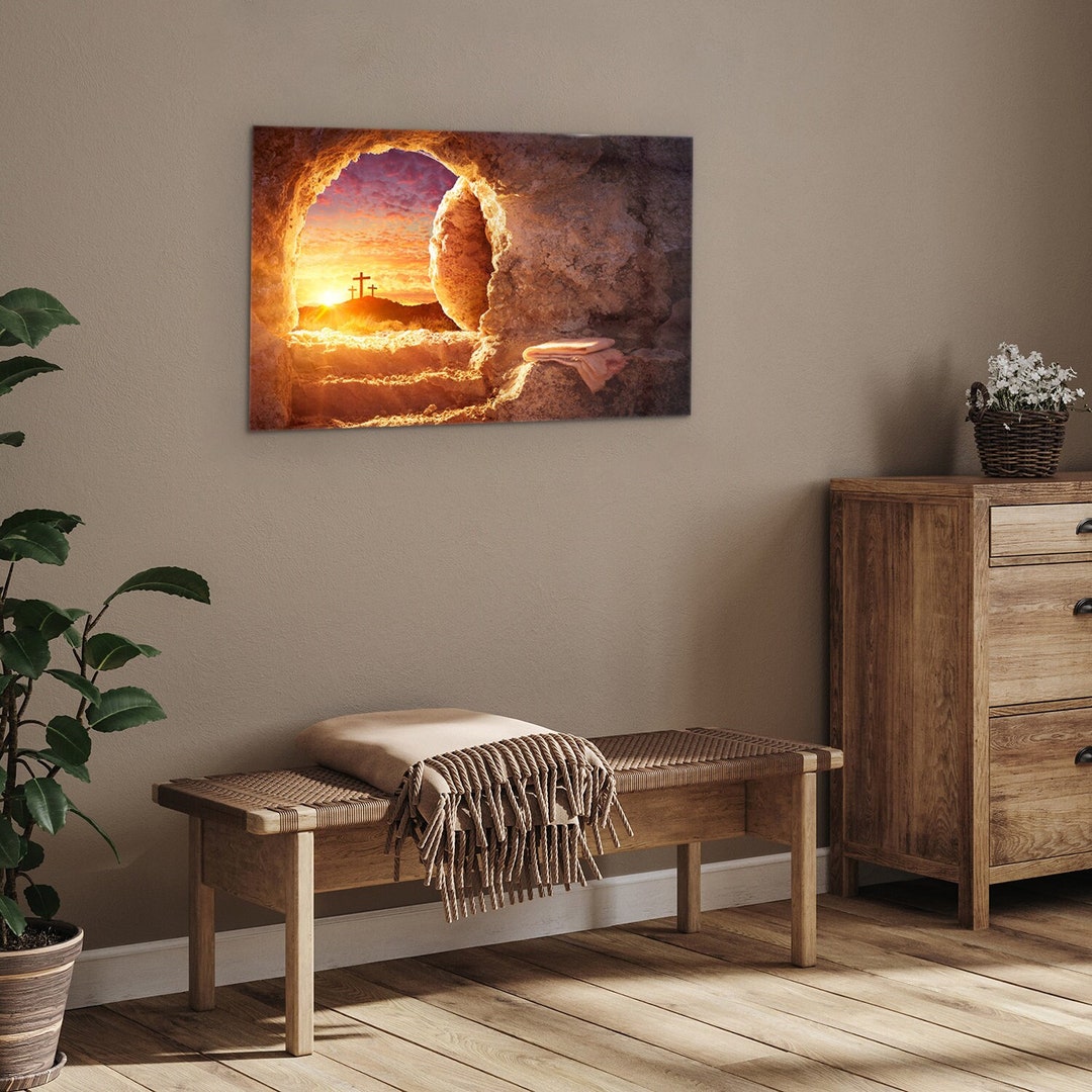 Empty Tomb Resurrection, Christian Wall Art, Religious Glass Art ...