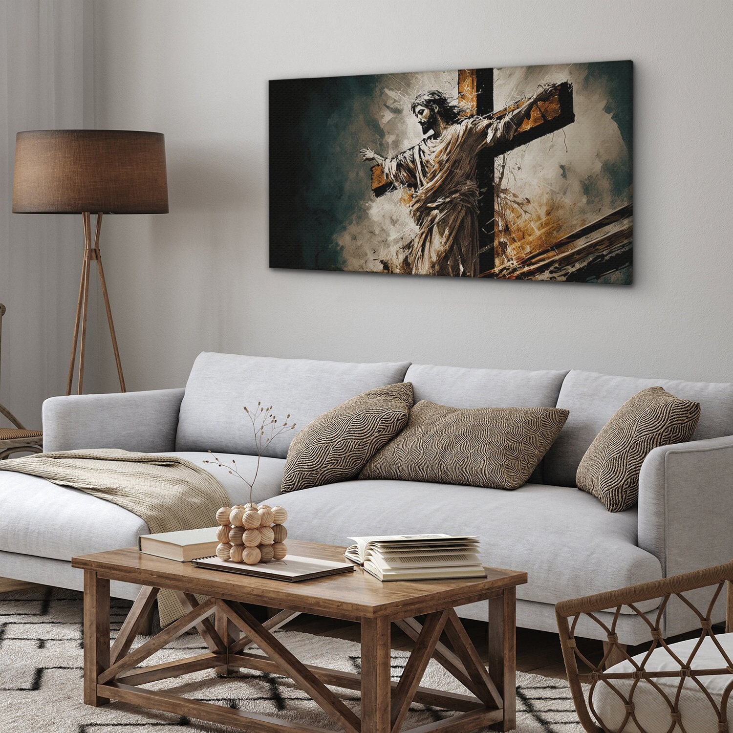 Jesus Christ on the Cross, Christian Wall Art, Religious Canvas Art ...