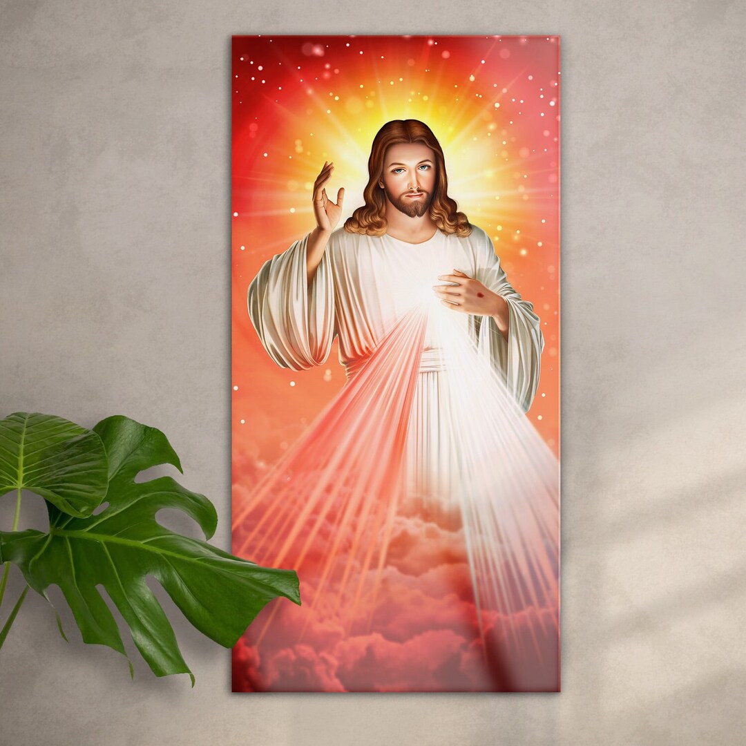 Jesus Christ, Christian Glass Wall Art, Religious Glass Painting ...
