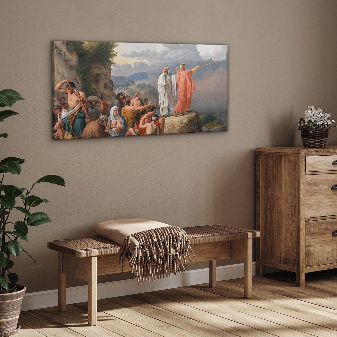 Moses and the Red Sea, Christian Wall Decoration, Christian Canvas Wall ...