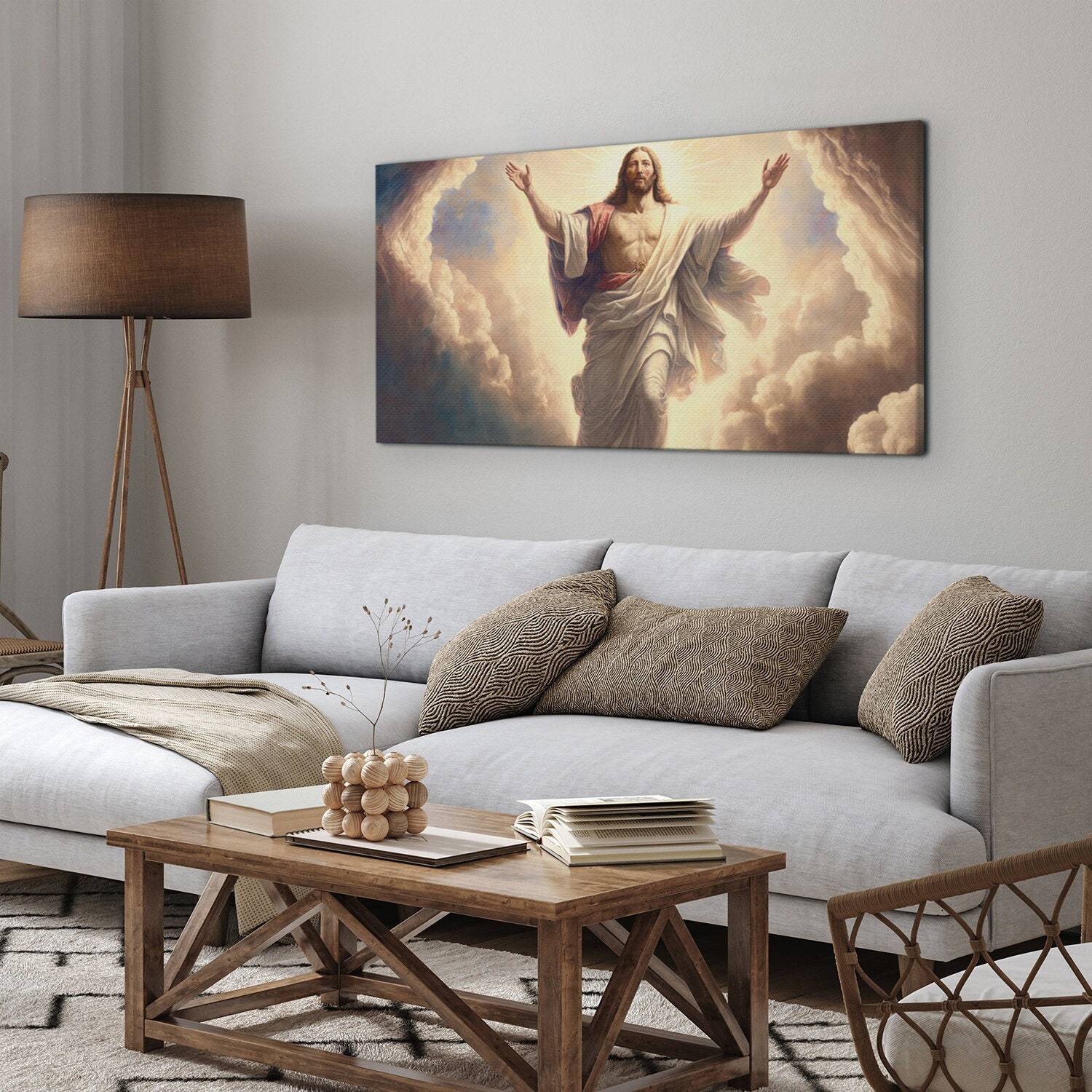Ascension of Jesus, Christian Wall Decoration, Christian Canvas Wall ...
