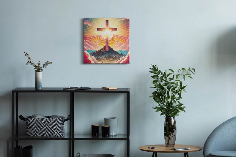 Christian Cross Motif Christian Wall Decoration, Orange Christian ...
