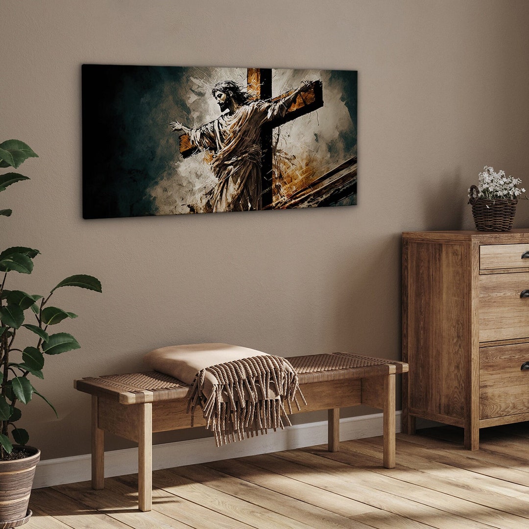 Jesus Christ on the Cross, Christian Wall Art, Religious Canvas Art ...