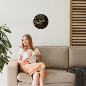 Jesus' Crown of Thorns Print Clock, Black Tempered Glass Clock, Wall ...