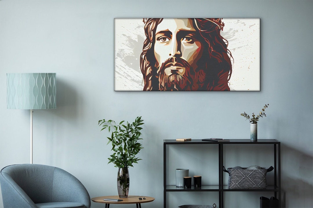 Jesus Christ, Christian Wall Art, Religious Canvas Art, Christian ...