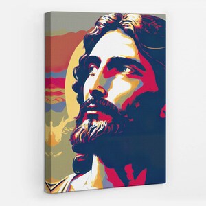 Jesus With the Holy Spirit Christian Wall Art, Multicolor Religious ...