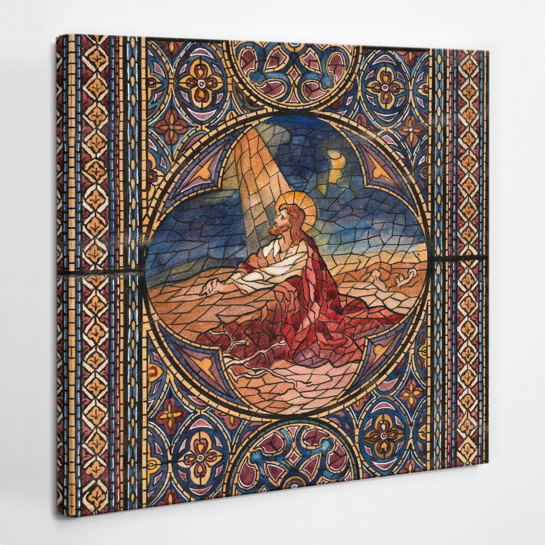 Stained Glass Window of Jesus Christian Wall Decoration, Multicolor ...