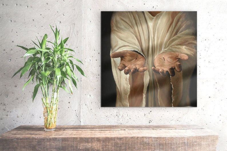 Christ's Wounds Stigmata, Religious Icon Art, Religious Glass Painting ...