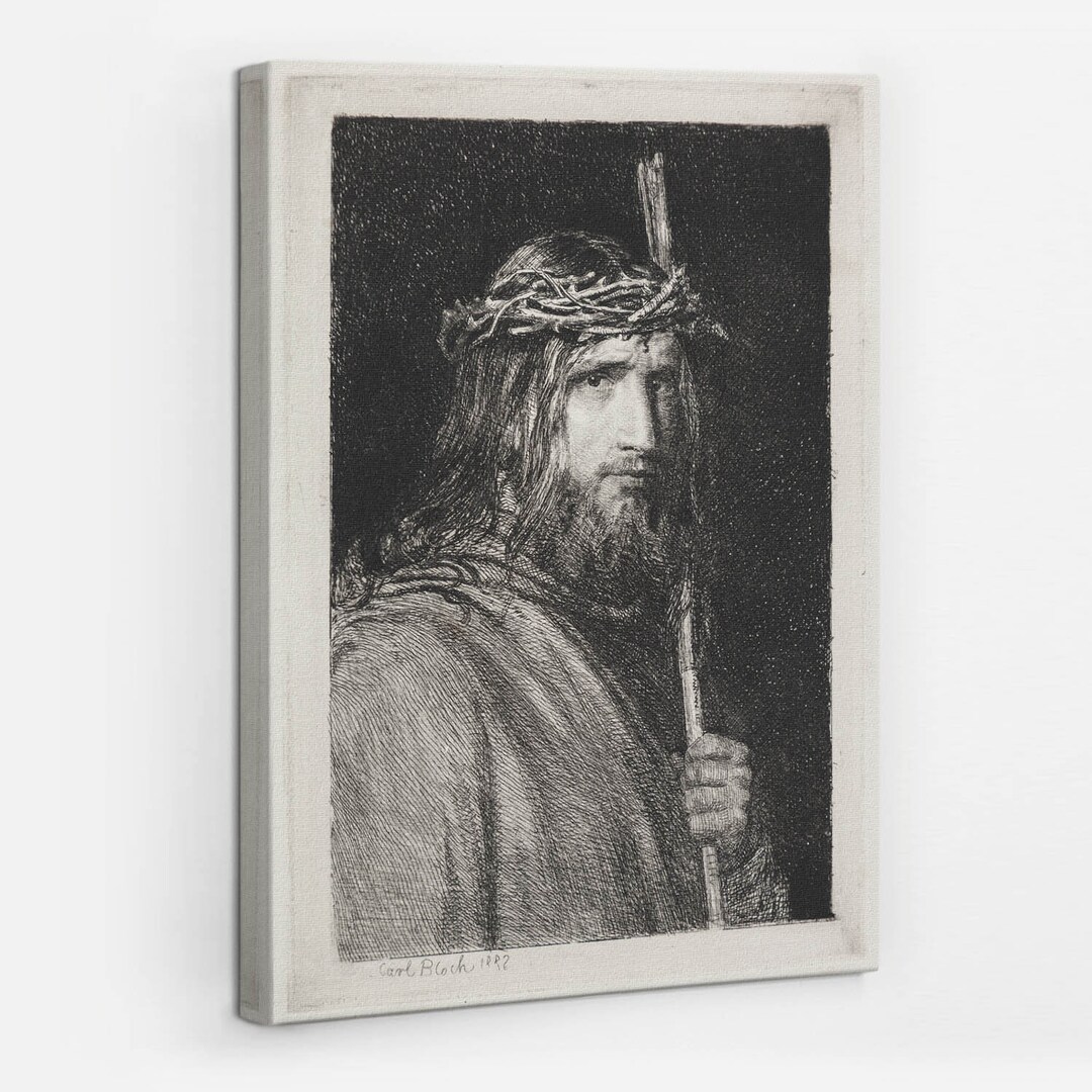 Engraving of Jesus Christ Christian Wall Decoration, Gray Christian ...