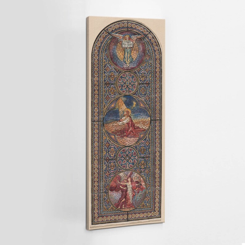 Stained Glass Window of Jesus Christian Wall Decoration, Multicolor ...