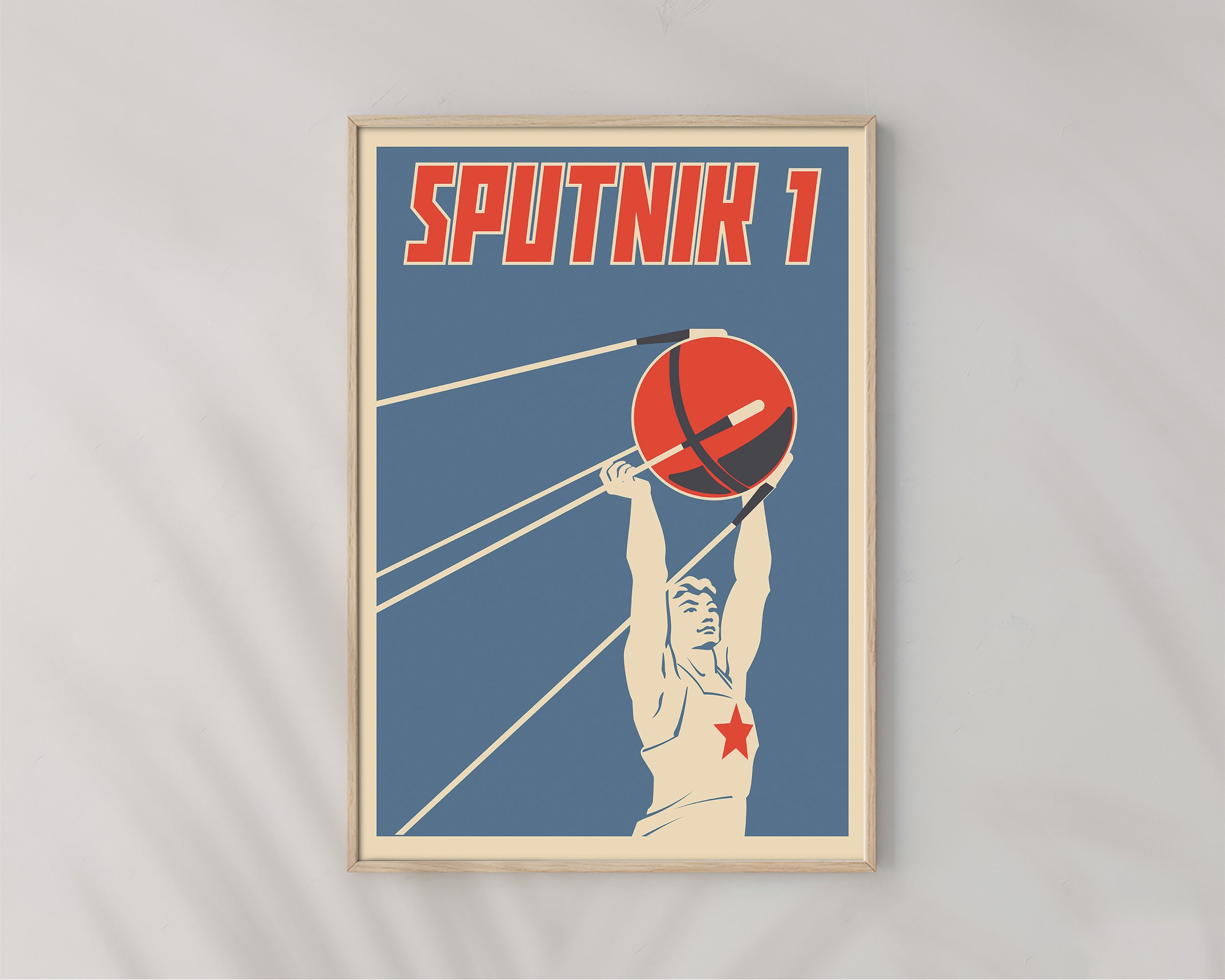 Sputnik 1 Soviet Poster 12R Poster Print Space Poster Retro | Etsy