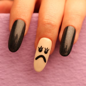 Sad Girl Nails / Editorial Nails / Press On Nails / Everyday Nails ...