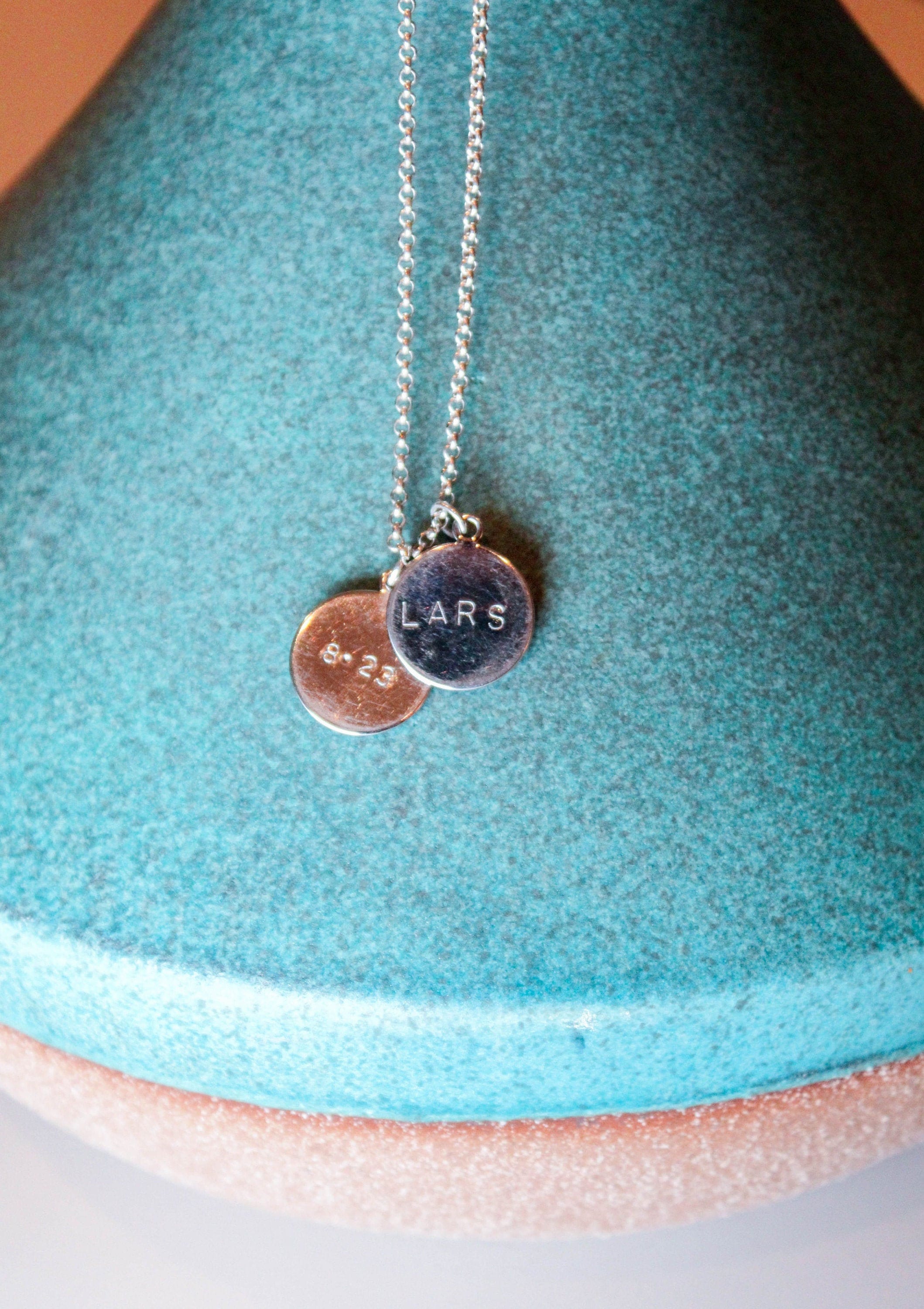 Personalized Stamped Metal Necklace - Etsy