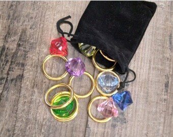 Sonic the Hedgehog / 7 Chaos Emeralds and 5 Power Rings IN A BAG Gifts ...