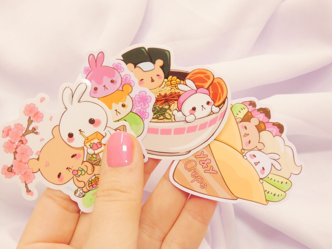 Kawaii Stickers Yume and Yuki Hanami Sticker Kawaii Supplies Kawaii ...