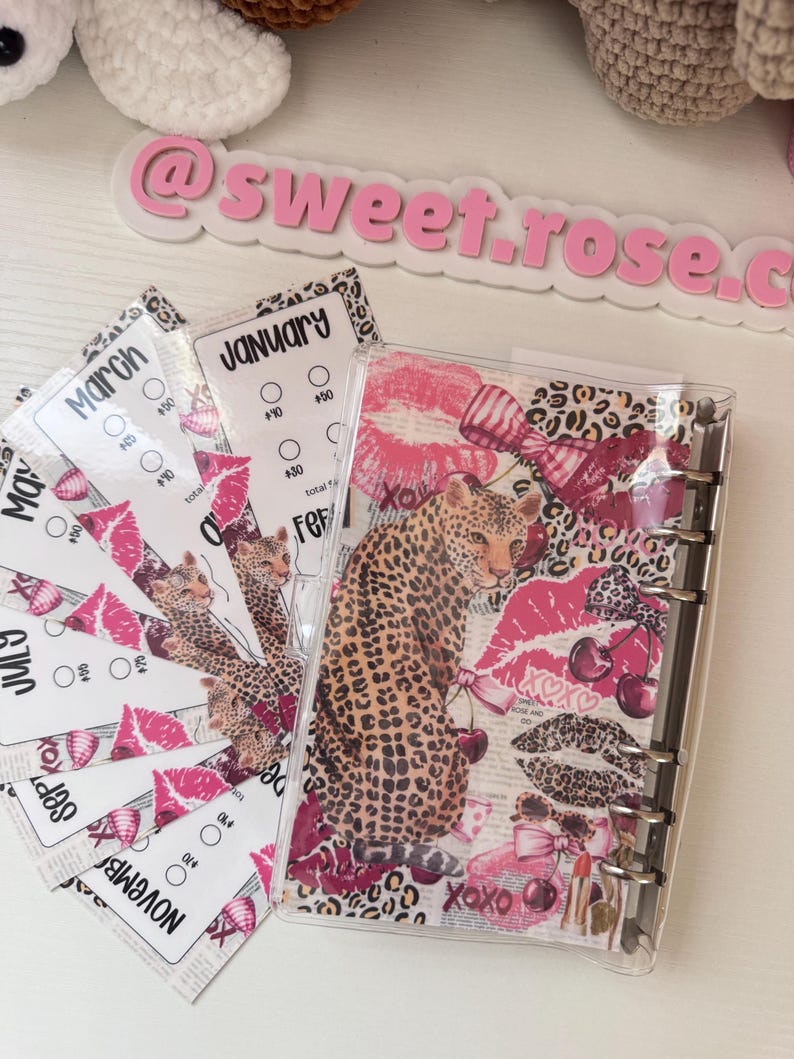 Cheetah Print Savings Challenge Binder, 2K Monthly Budget - Etsy
