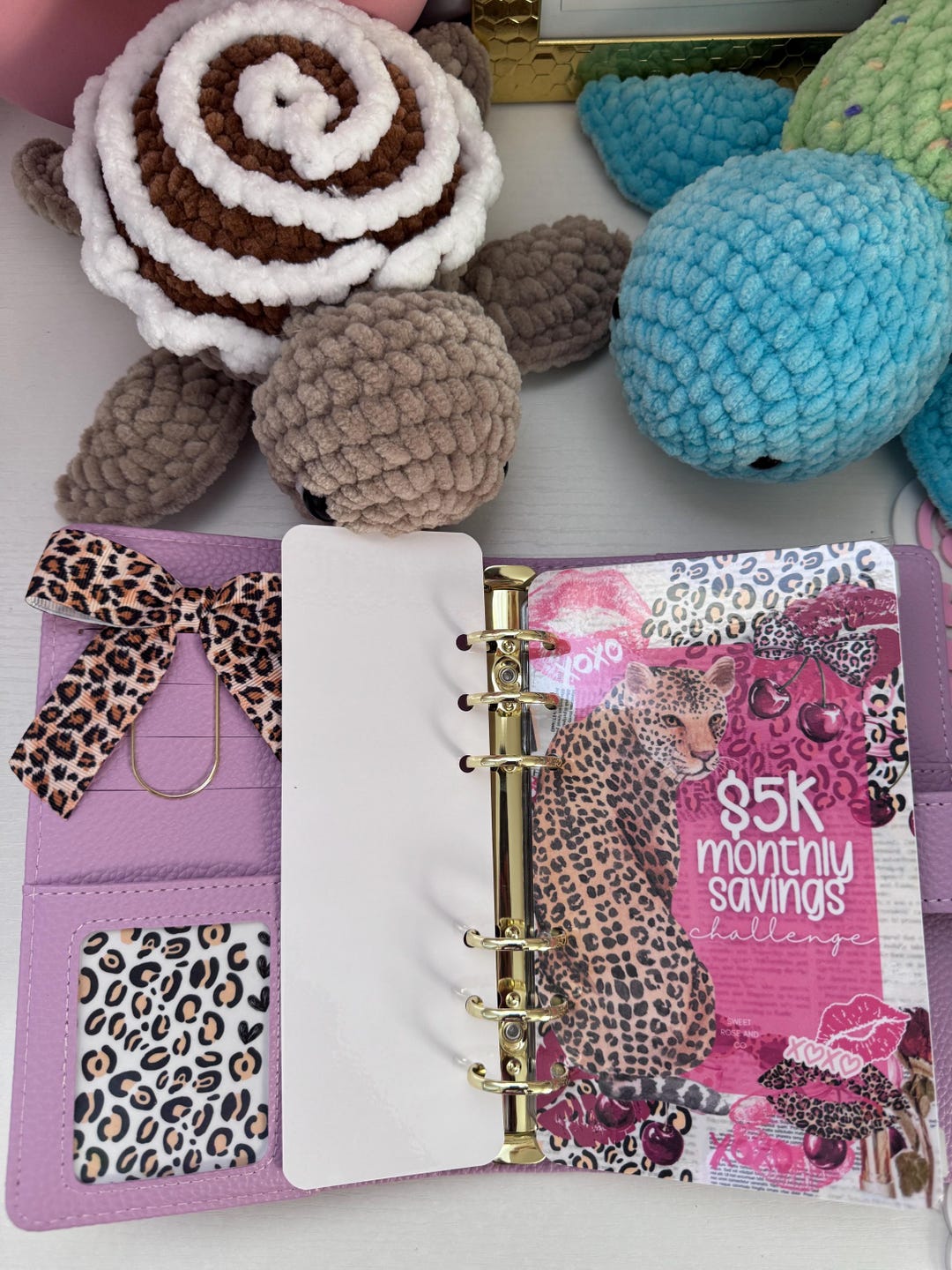 5k High End Monthly Savings Challenge Binder Set - A6 Binder, Gold ...
