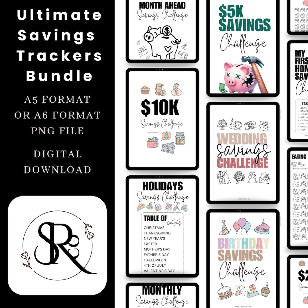 Ultimate Savings Challenge Bundle, Savings Challenge Printable, Savings ...