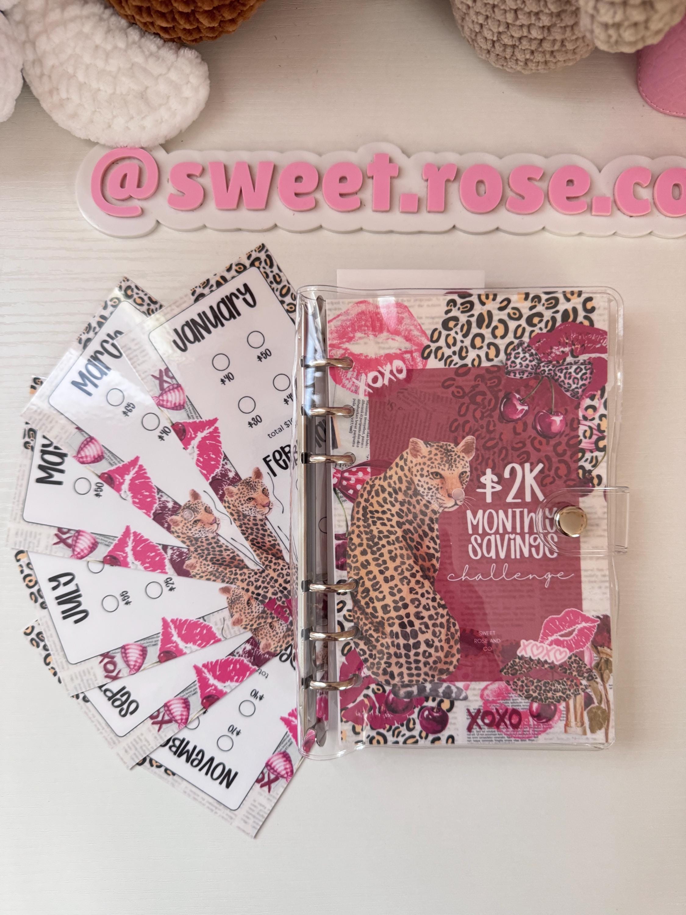 Cheetah Print Savings Challenge Binder, 2K Monthly Budget - Etsy