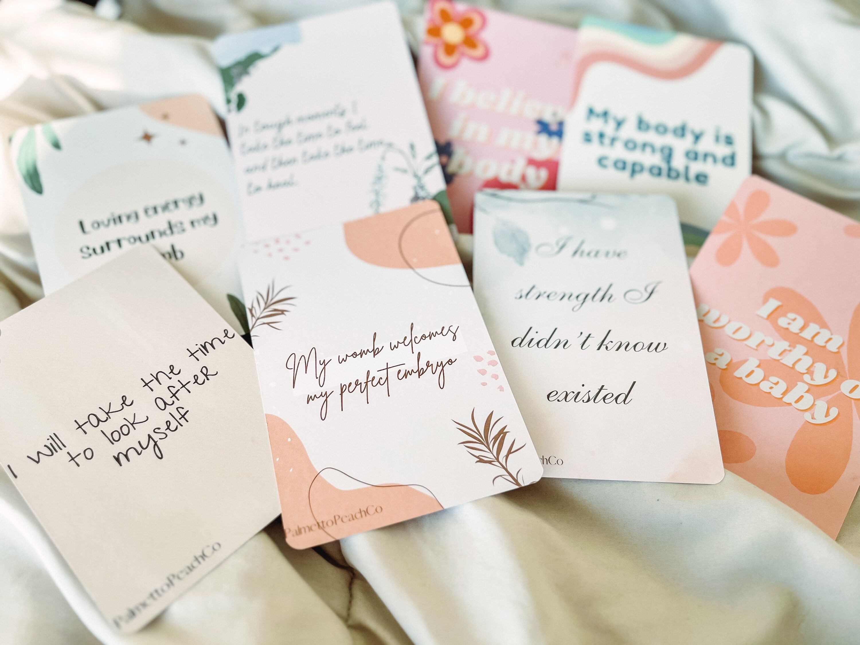 Fertility/pregnancy Affirmation Cards - Etsy