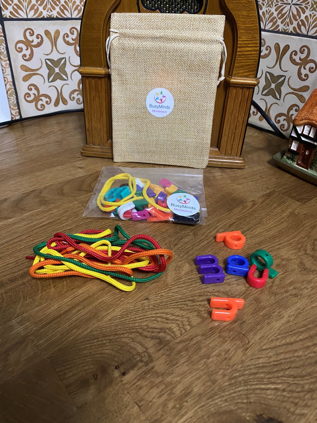 Montessori Alphabet Threading Educational Mess Free Learning Toy - Etsy