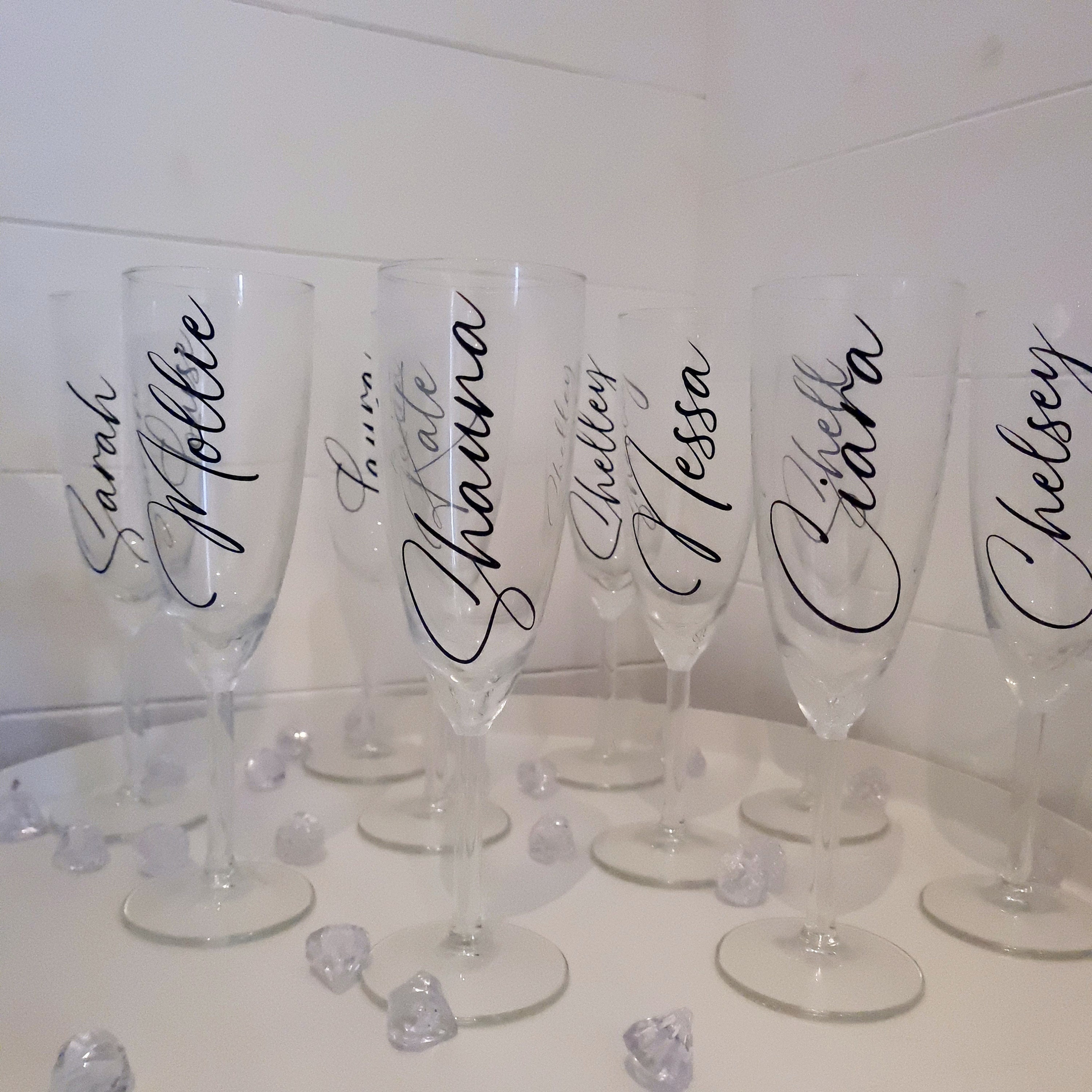 Personalised Prosecco Bridal Party Glass - Etsy