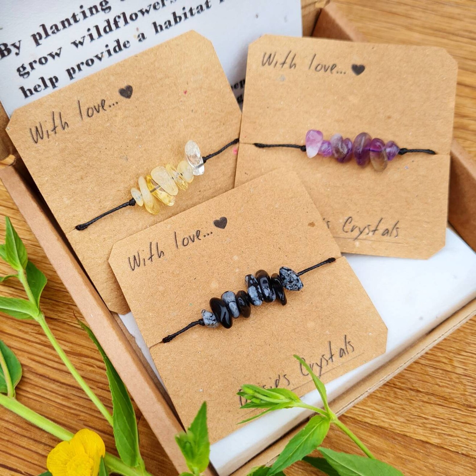 Minimalist Crystal Tumblestone Chip Bead Bracelet / Anklet - Etsy