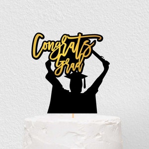Graduation Topper SVG, Congrats Grad Topper Svg, Cake Decoration ...
