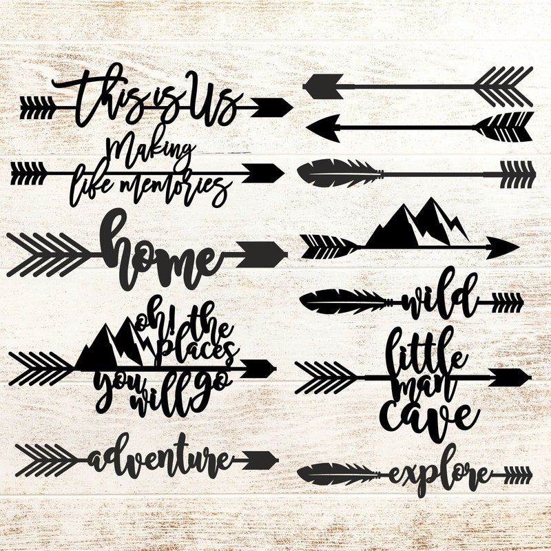 Arrow Words Svg - Etsy