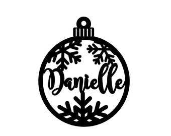 Personalized SVG Laser Cut Circut Files Svg Bauble Name - Etsy