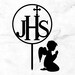 JHS Svg Topper and Angel Charm for Holy Communion Cake File for Cutting ...