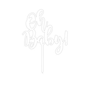 Oh Baby Cupcake Topper SVG: Baby Shower Decor (digital Download) - Etsy