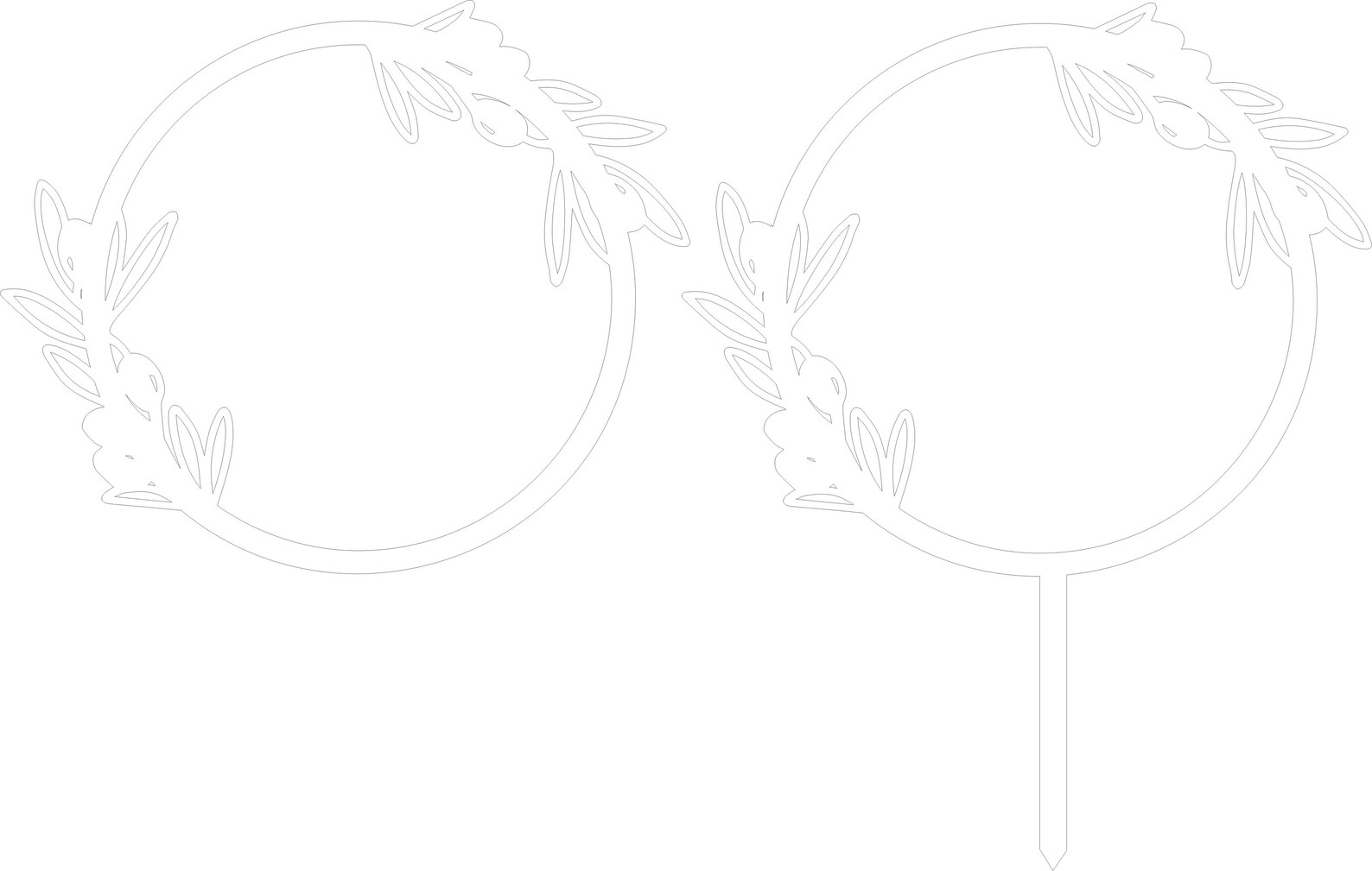 Cake Topper Round Frame SVG Happy Birthday frame topper SVG | Etsy